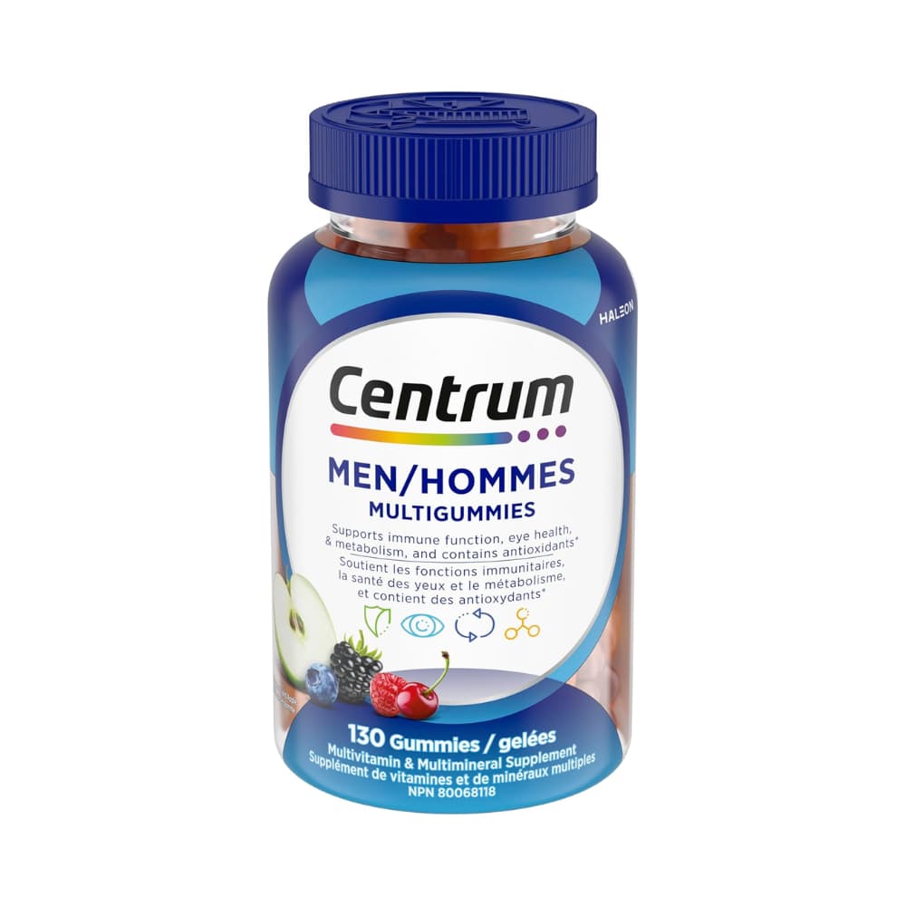 Centrum MultiGummies Men Multivitamin Supplement Gummies, 130 Count ...