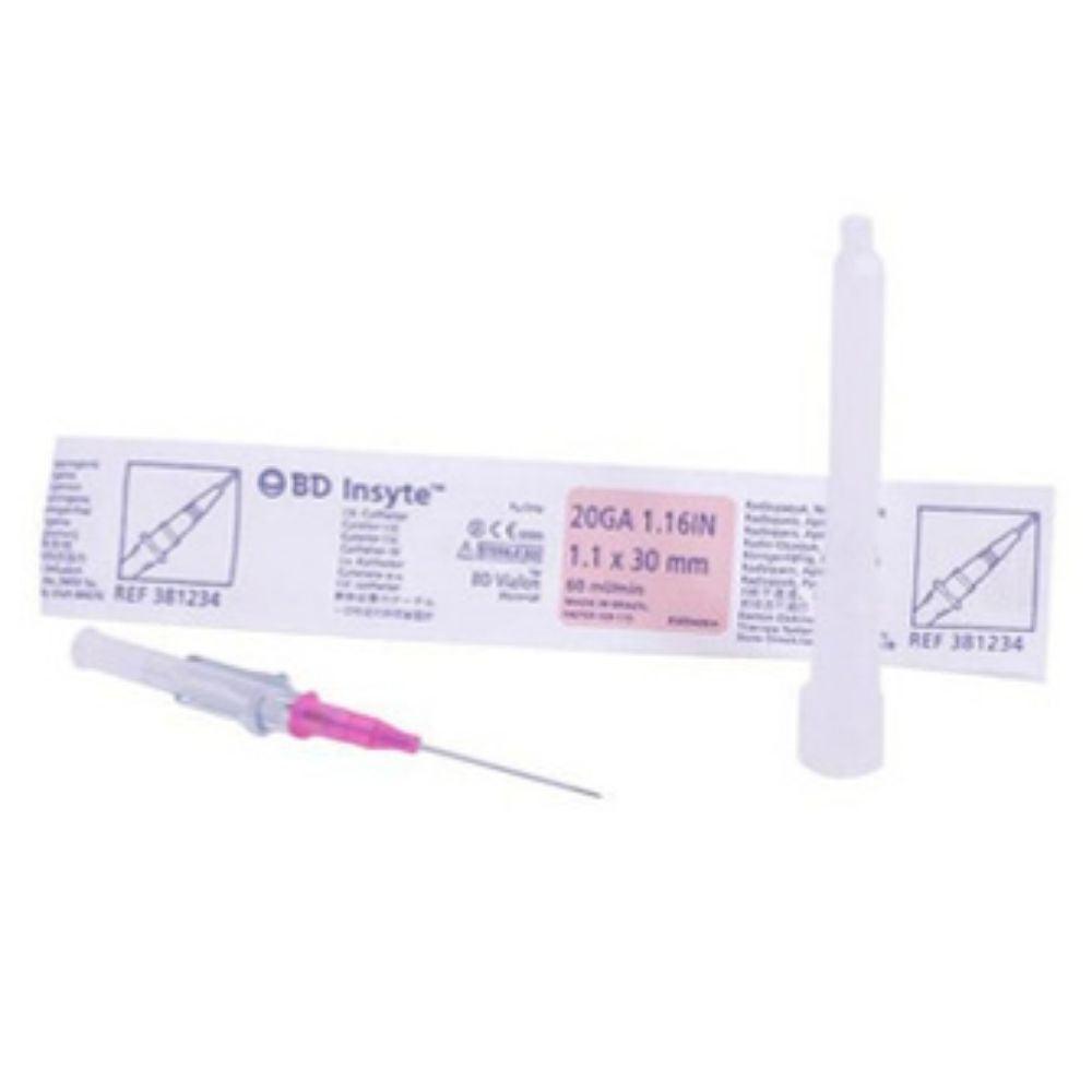 BD Insyte™ IV Catheter w/Vialon™ Catheter Material, 20G x 1-1/4" - Pink ...
