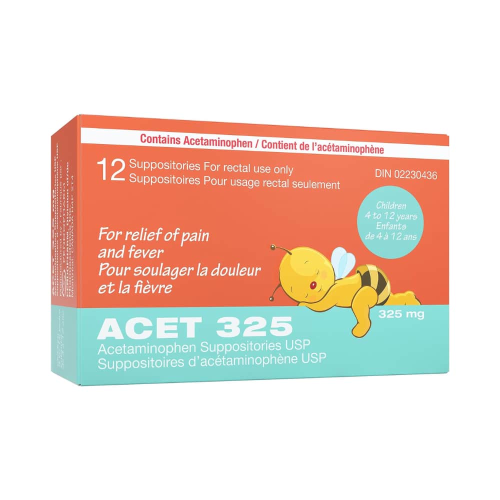 ACET 325mg Suppositories - My Safe Care United States
