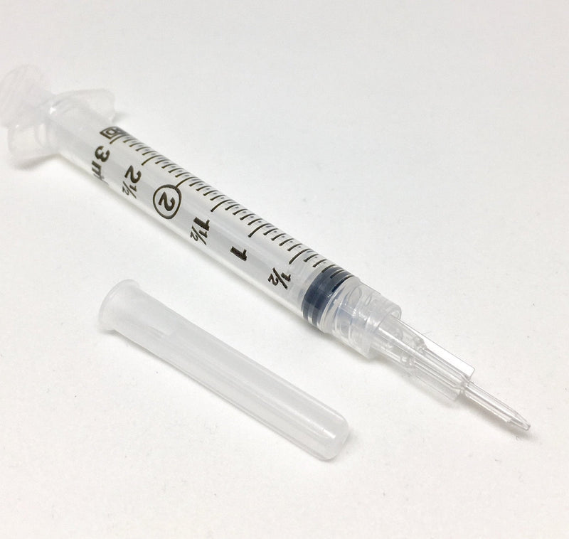 Blunt Plastic Luer-Lok Cannula, 3cc/mL Syringe - Box 100 pcs - My Safe ...