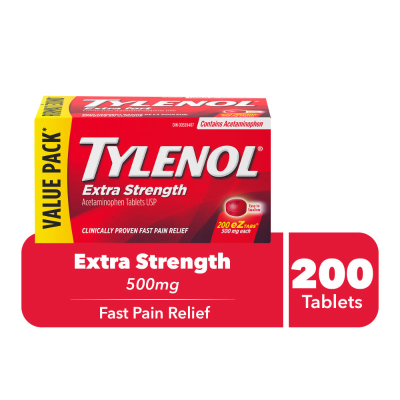 Tylenol* Extra Strength Acetaminophen eZ Tabs - 500mg - 200's - My Safe ...