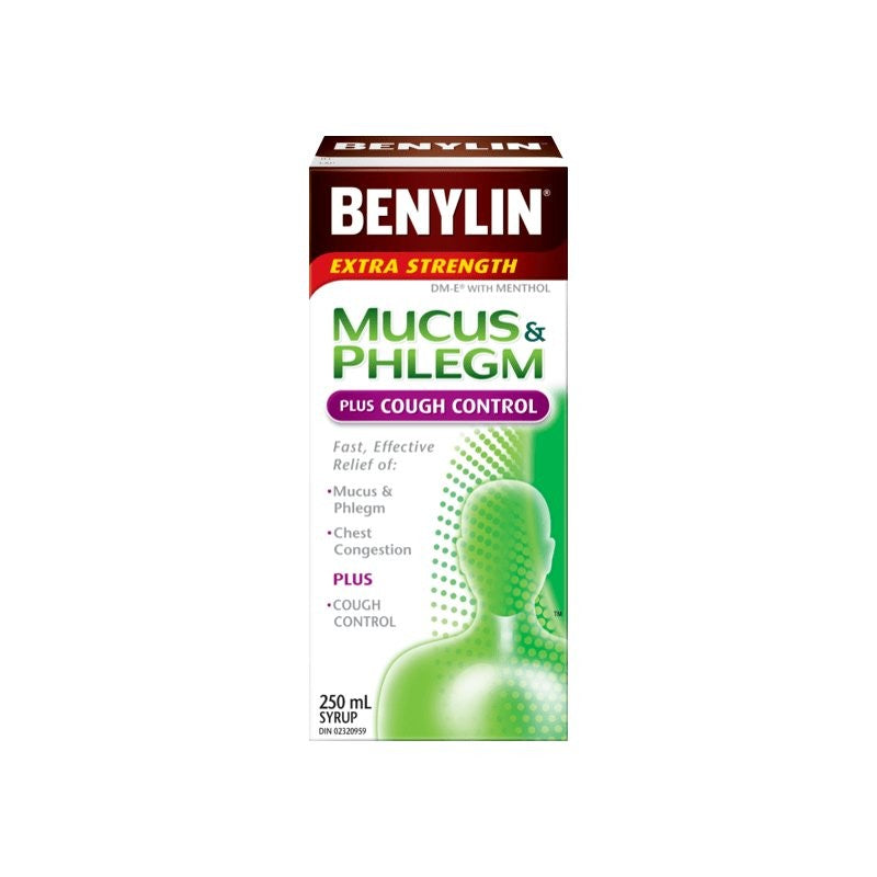 Benylin Extra Strength Mucus & Phlegm Plus Cough Control Syrup - 250ml ...