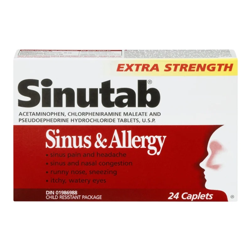 Sinutab® Sinus & Allergy Extra Strength (Per Each) - My Safe Care ...