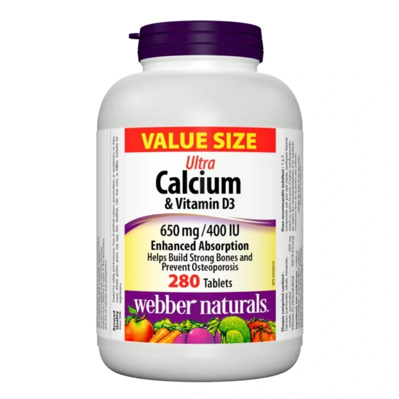 Webber Naturals® Ultra Calcium & Vitamin D3 Tablets (1 Box 280 Tablets ...